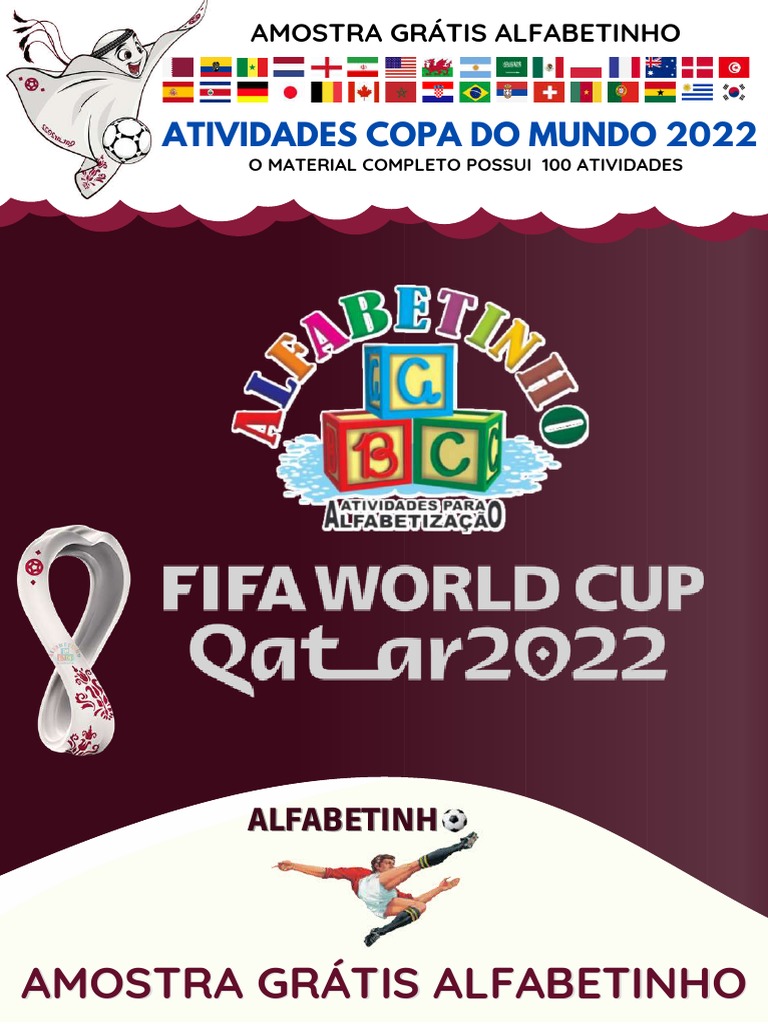 Atividades Infantis Copa 2022 Grátis | PDF | Copa do Mundo FIFA | Futebol