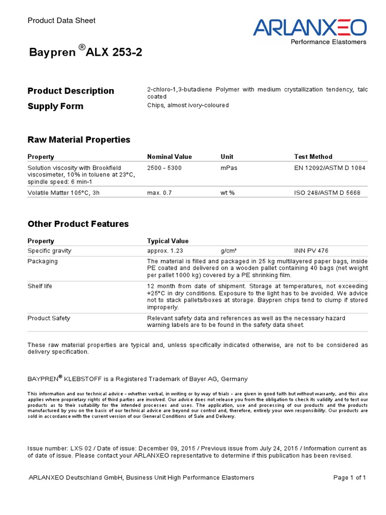 Baypren Alx 253-2 2 | PDF