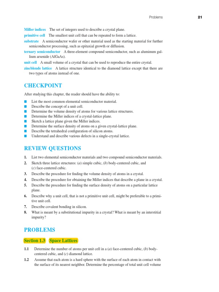 Neamen Ch1 | PDF | Crystal Structure | Physical Sciences