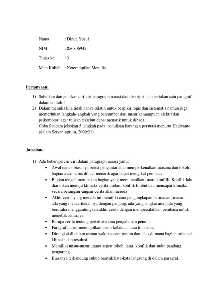 Tugas 3 Keterampilan Menulis | PDF