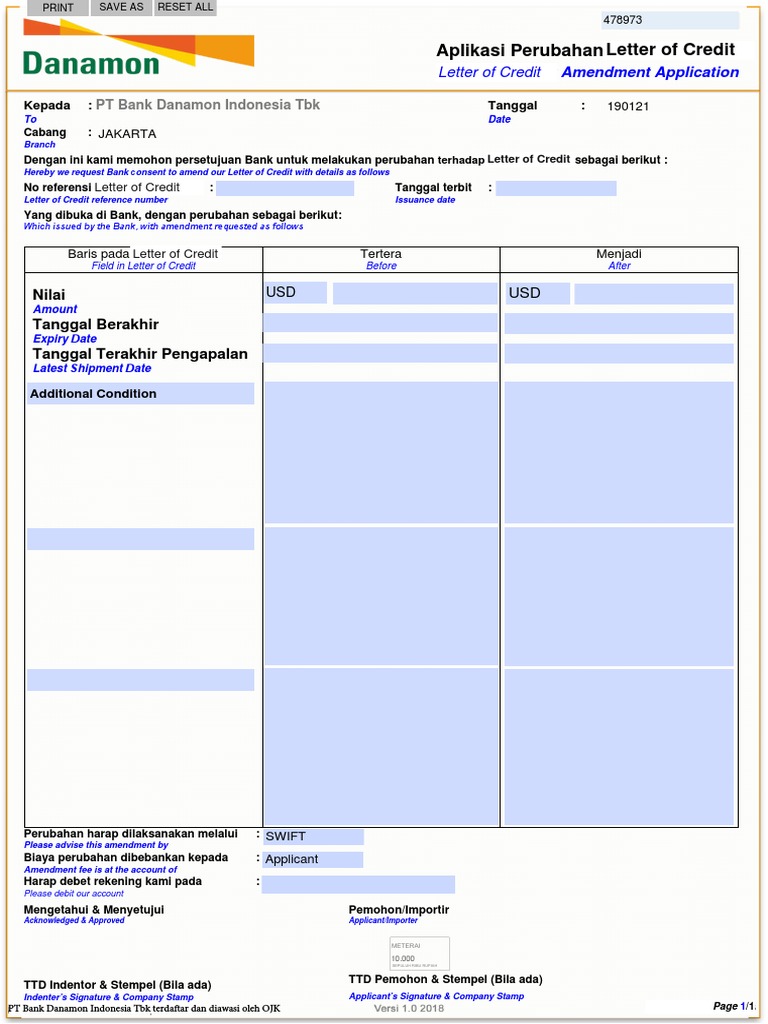 Form LC Amendment | PDF