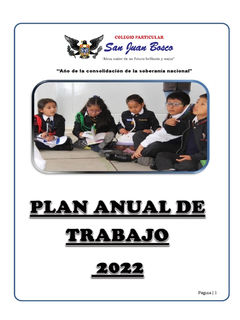 Plan Anual de SJB - Trabajo 2022 Original | PDF | Maestros | Método de enseñanza
