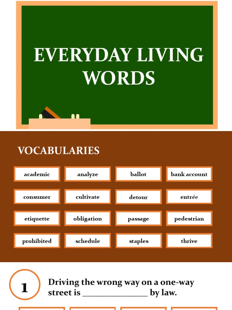 Everyday Living Words Vocabularies | PDF | Finance & Money Management