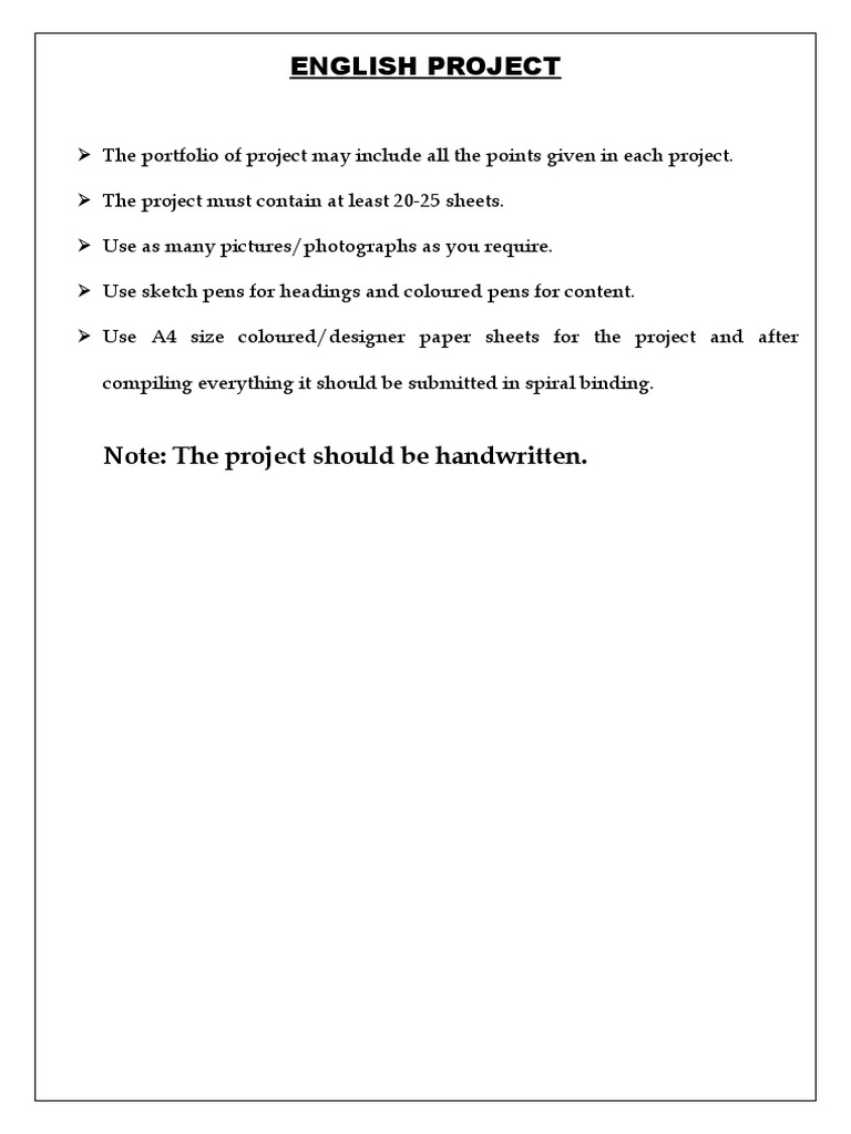 Class 12 - English Project | PDF