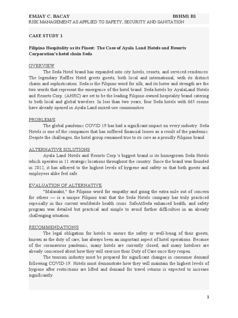 CASE STUDY - Bacay | PDF | Flood | Risk