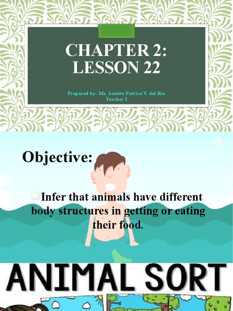 Lesson 22 - Body Parts of Animals For Food Getting-Eating | PDF