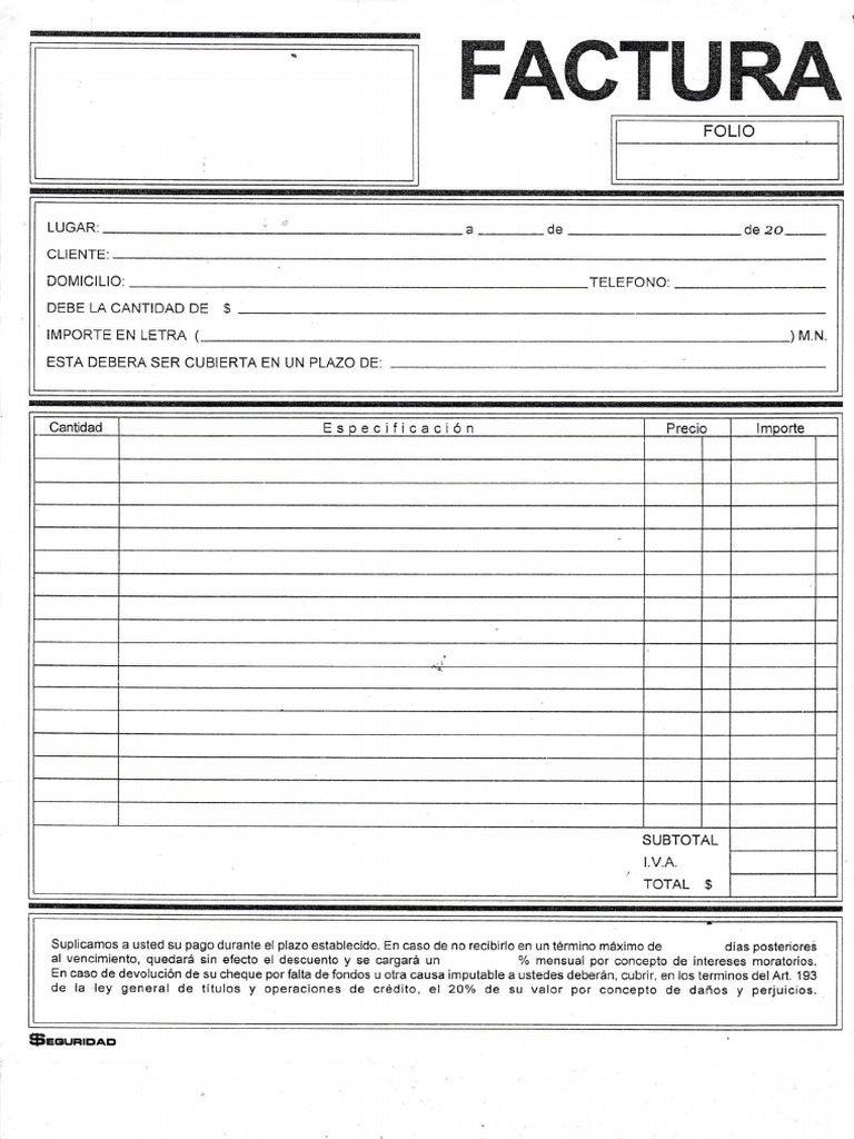 Formato de Factura | PDF