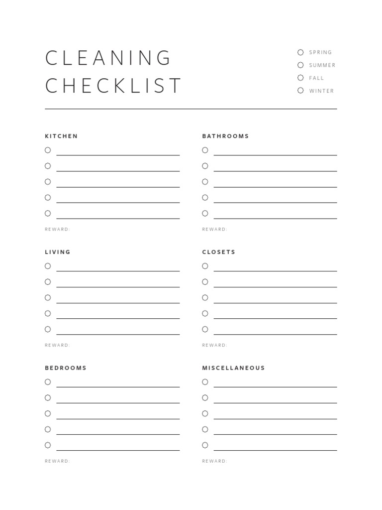 Cleaning Checklist | PDF
