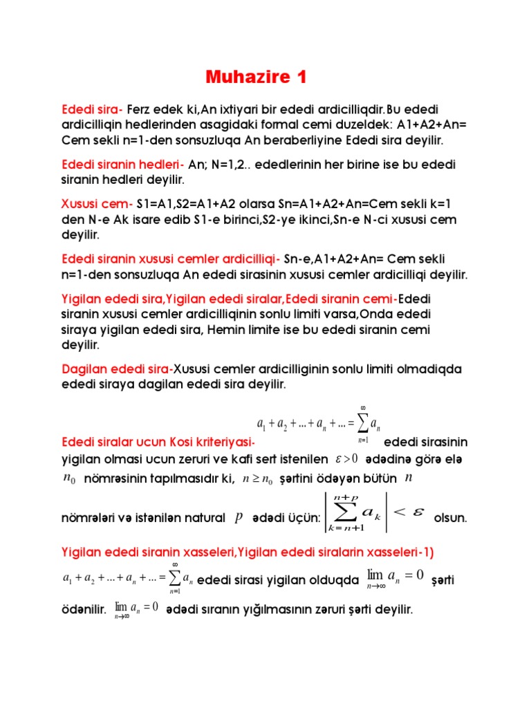 Riyazi Analiz | PDF