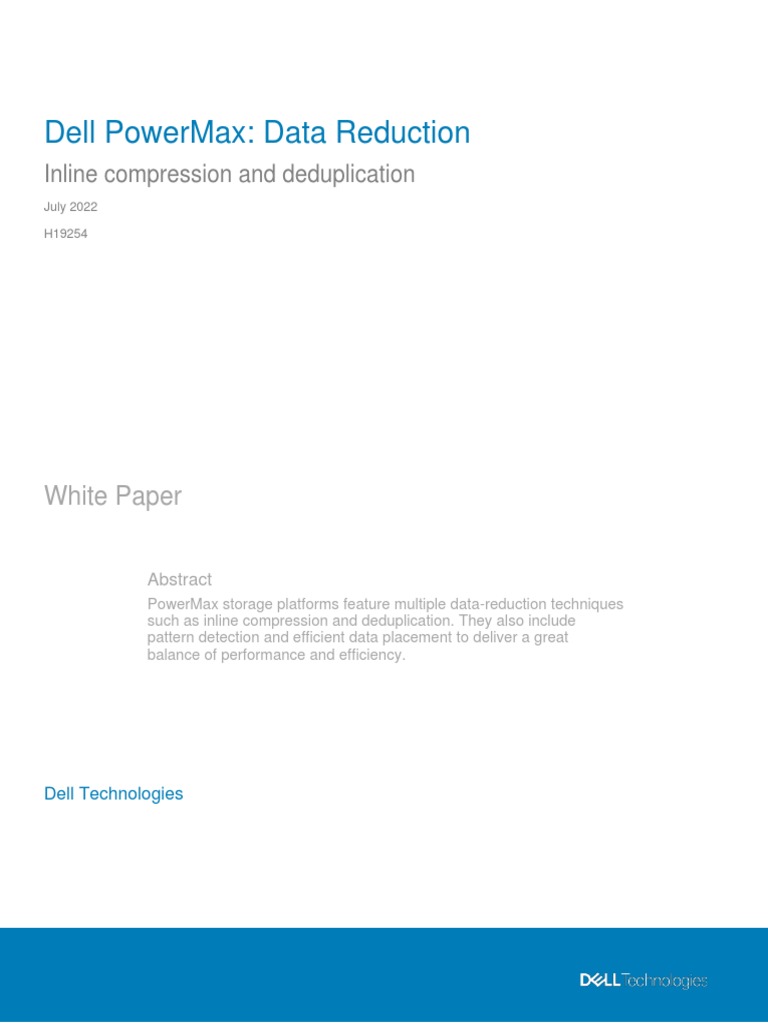 h19254 Dell Powermax Data Reduction | PDF