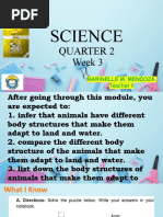Science 4 Q2 Mod3 Body Structures of Animals v2 | PDF | Mimicry | Learning