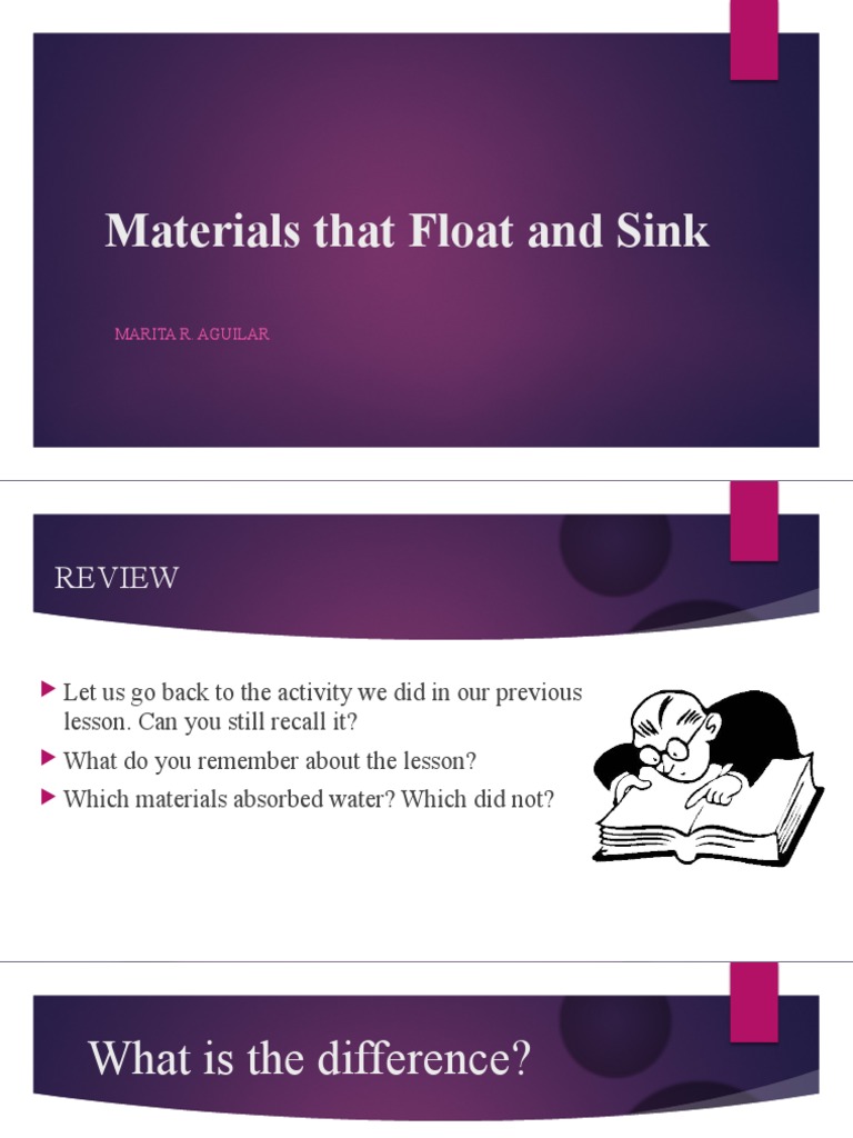 Lesson 2 - Materials That Float and Sink | PDF