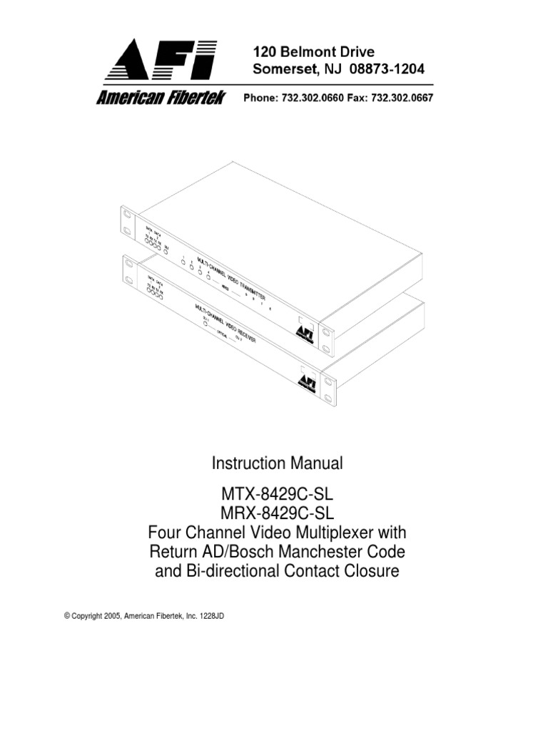 MTX-MRX-8429C-SL Manual | PDF | Video | Electrical Connector MTX-MRX-8429C-SL Manual | PDF | Video | Electrical Connector