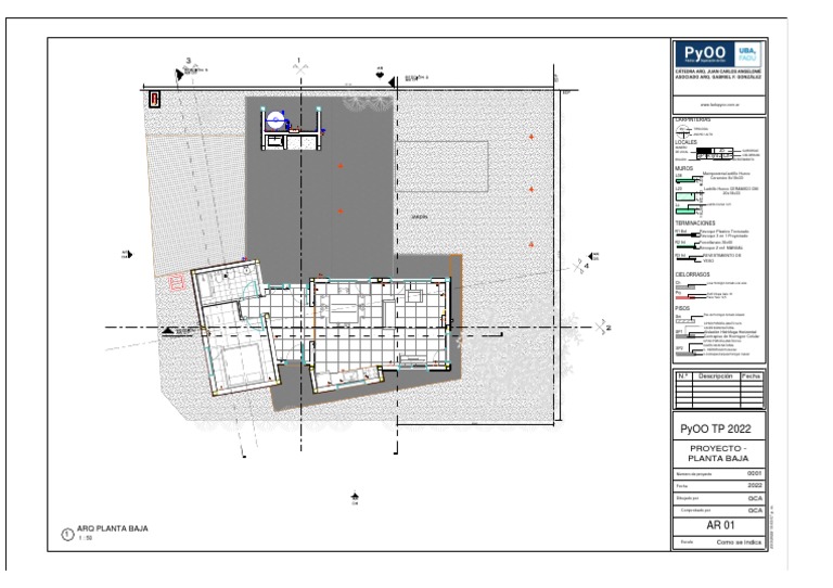 PYOO 2022-Plano - AR 01 - PROYECTO - PLANTA BAJA-Layout1 | PDF | Hormigón | Materiales de ...