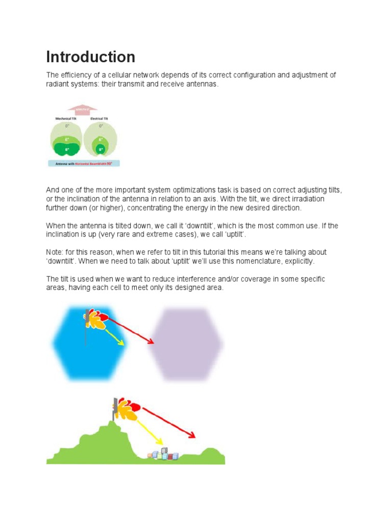 What Is Antenna Electrical and Mechanical Tilt (And How To Use It) | PDF