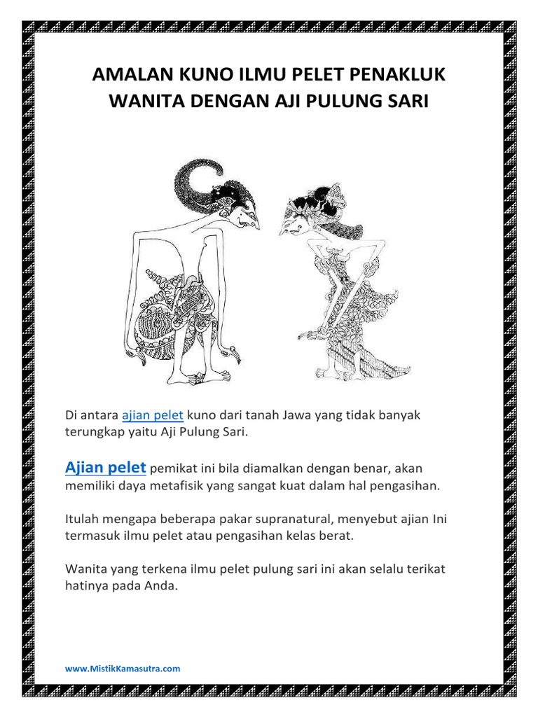 Amalan Kuno Ilmu Pelet Penakluk Wanita D | PDF
