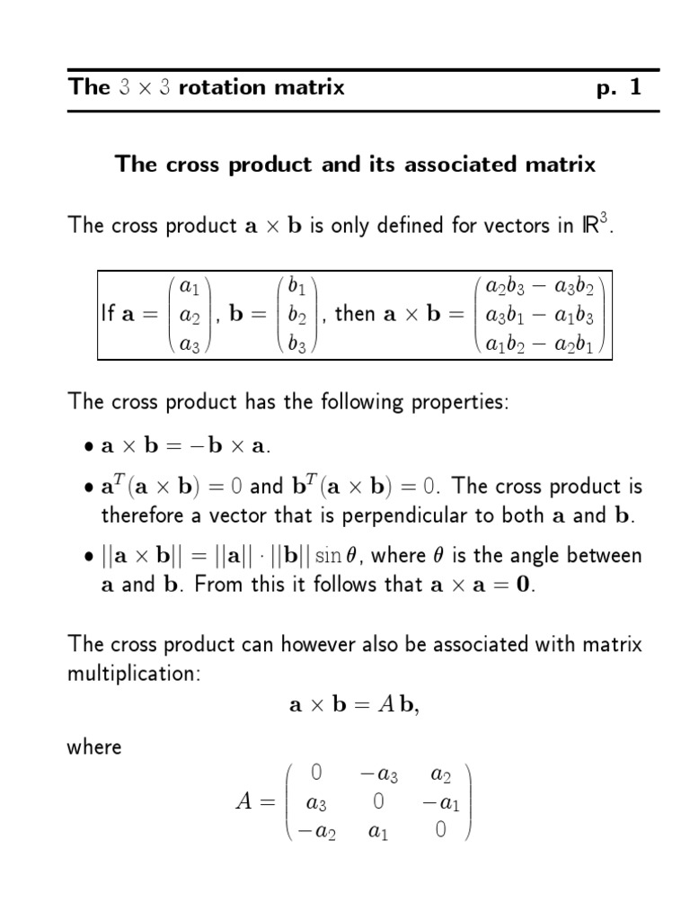 12 Rot 3x3 Eng | PDF | Cartesian Coordinate System | Matrix (Mathematics)