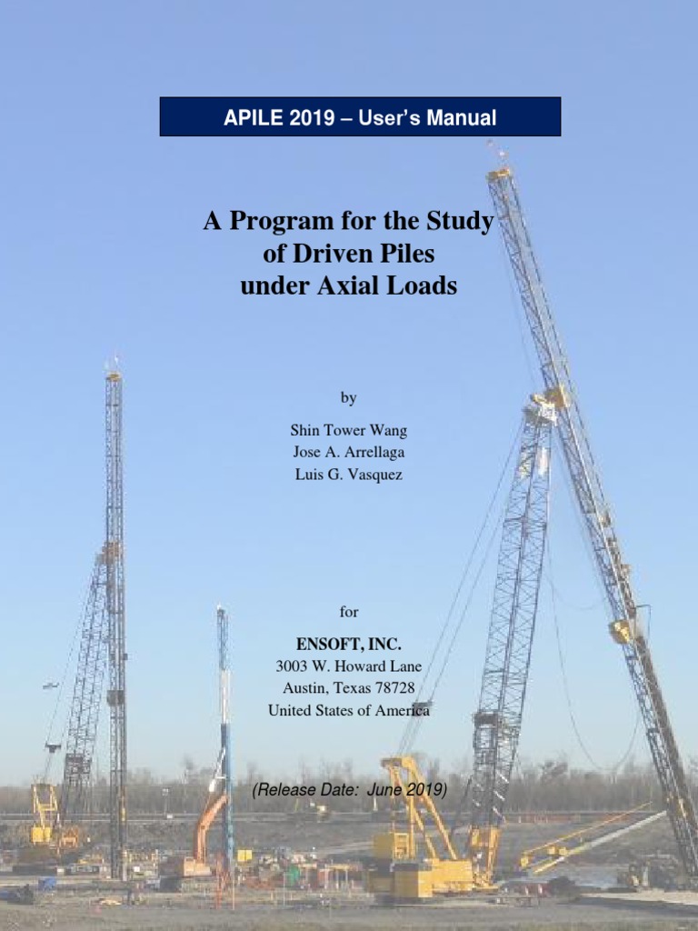 APILE 2019 Users Manual | PDF | Deep Foundation | Installation ...