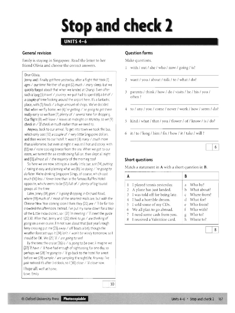 Stop and Check 4-6 | PDF