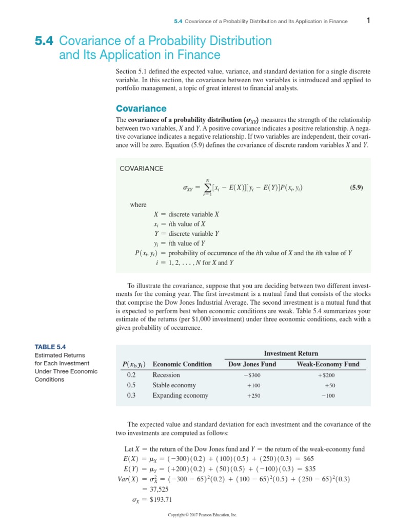 Probability Covariance | Download Free PDF | Variance | Covariance