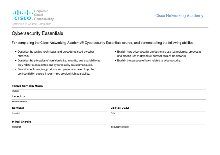 PanaitCornelia Maria Cyberstartro Oct Certificate | PDF | Art | Computers