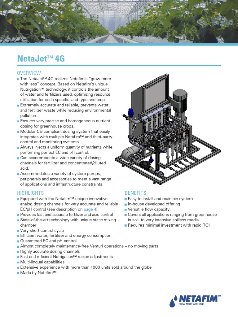 Netajet 4g Product Sheet 9.3.17 - 1 | PDF | Valve | Pump