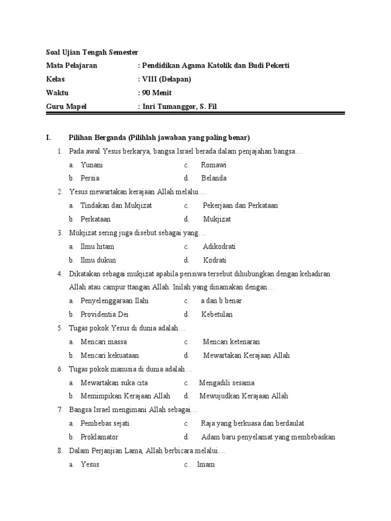 Agama Viii Inri | PDF | Agama & Spiritualitas
