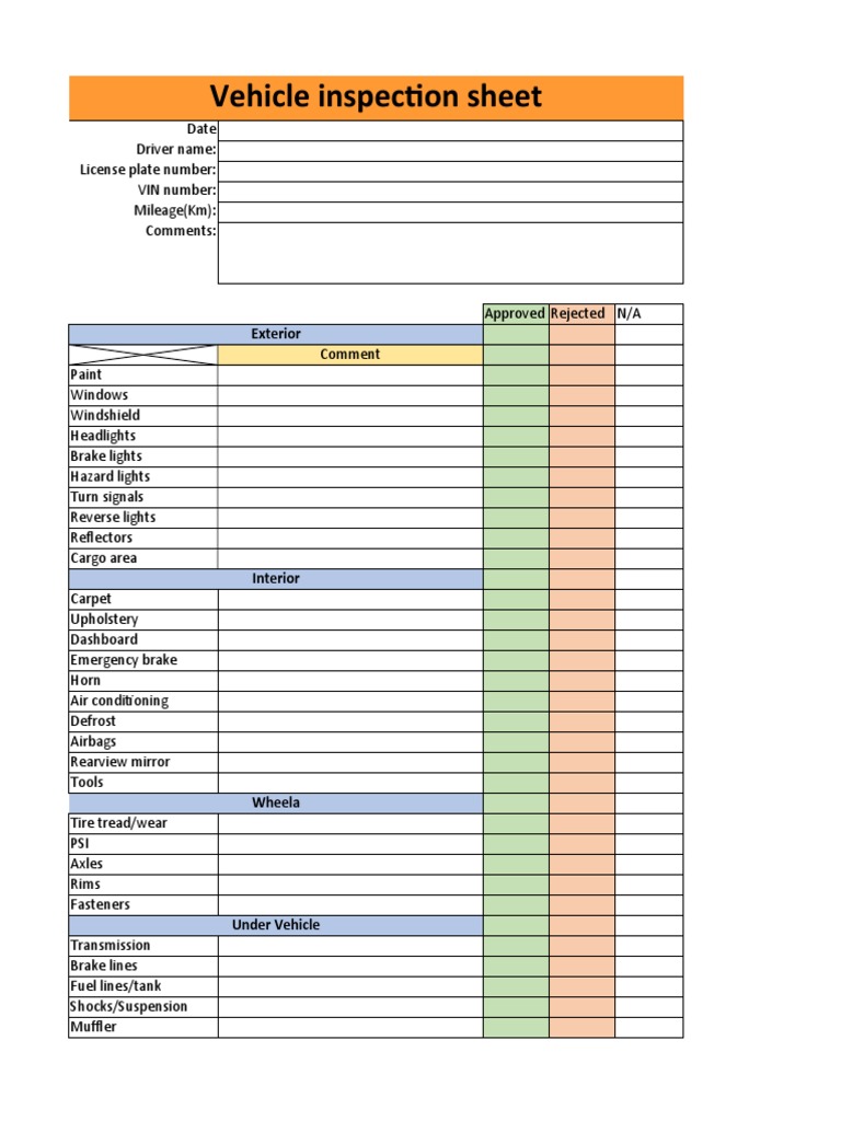 Vehicle Inspection Report 2 | PDF