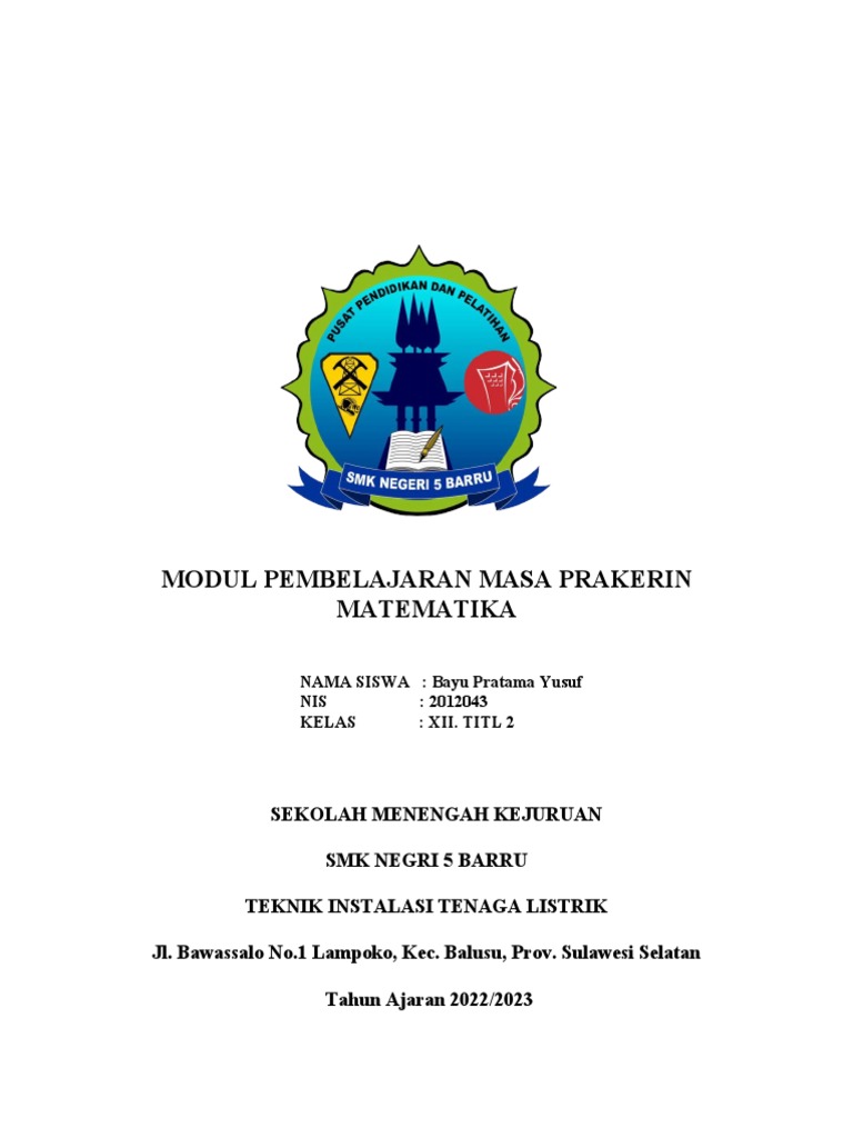 Modul Matematika Kelas Xii 2022 | PDF