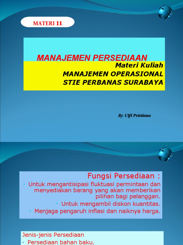 Manajemen Persediaan: EOQ dan Biaya | PDF | Bisnis | Pengelolaan Keuangan & Uang