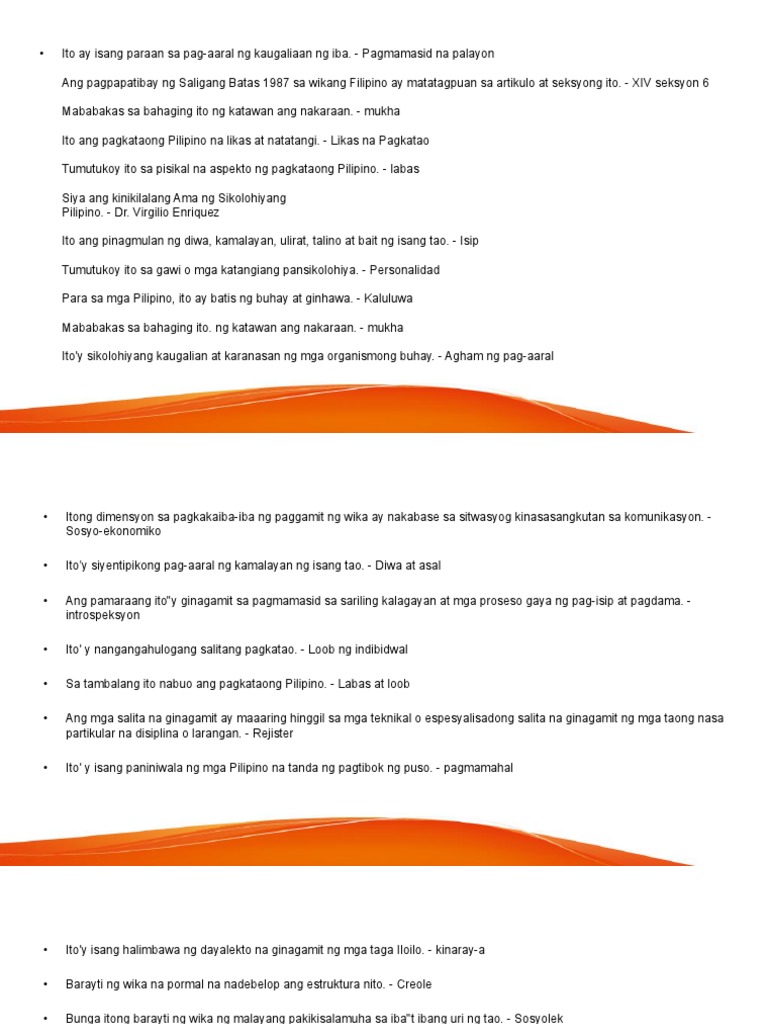 Final Notes Filipino | PDF