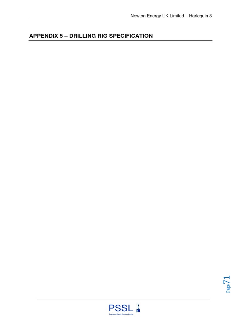 App 05 Drill Rig Spec | PDF | Pump | Horsepower