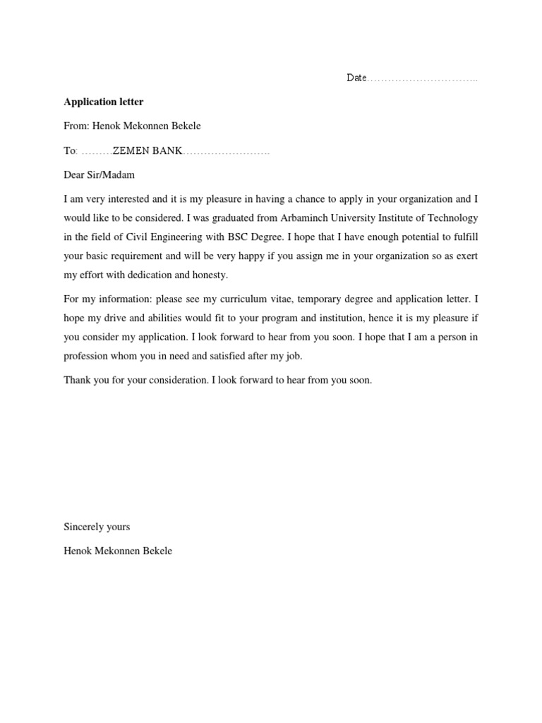 Application for Civil Engineering Position | PDF