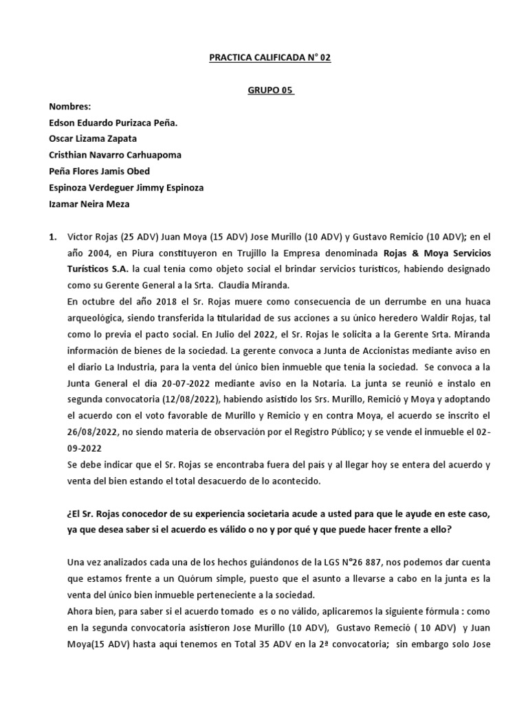 Practica Calificada 2 | PDF