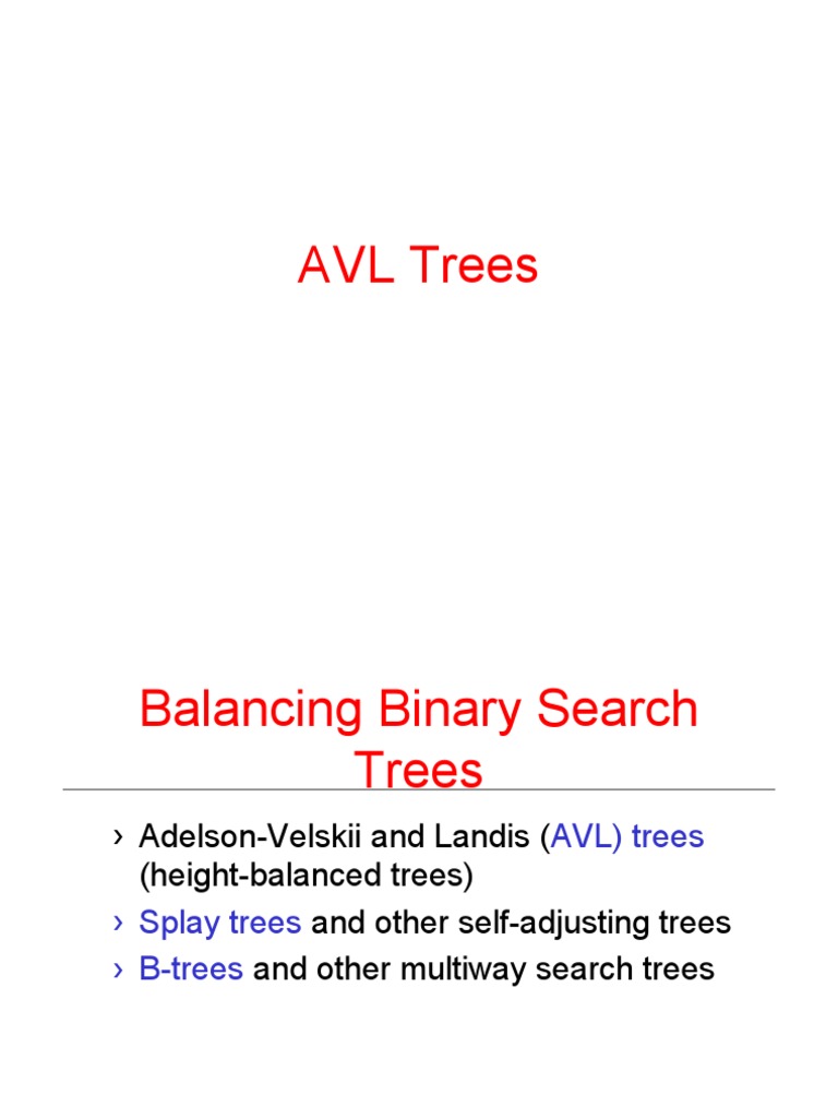 AVL and B Trees | PDF | Computer Programming | Data Management