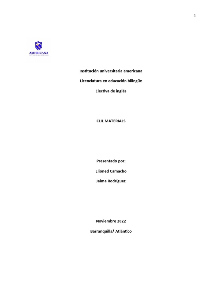 Clil Materials Electiva | PDF | Learning | Teachers