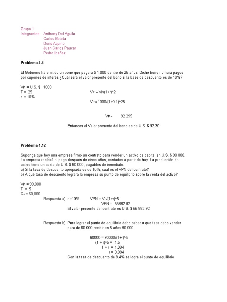 Problemas de Cap 4.4 Tarea | PDF