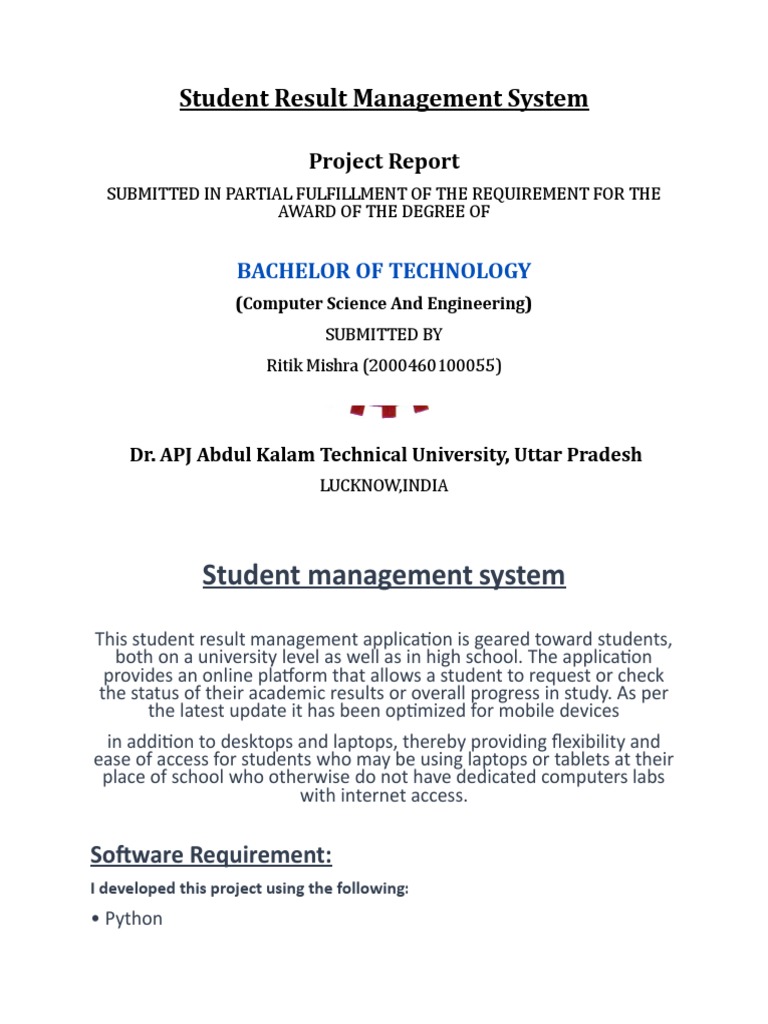 Student Management System | PDF | Application Software | Laptop