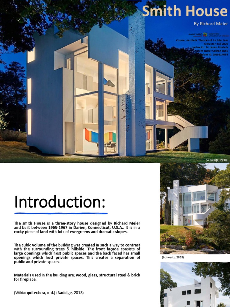 Smith House Case Study Analysis | PDF | Rectangle | Stairs