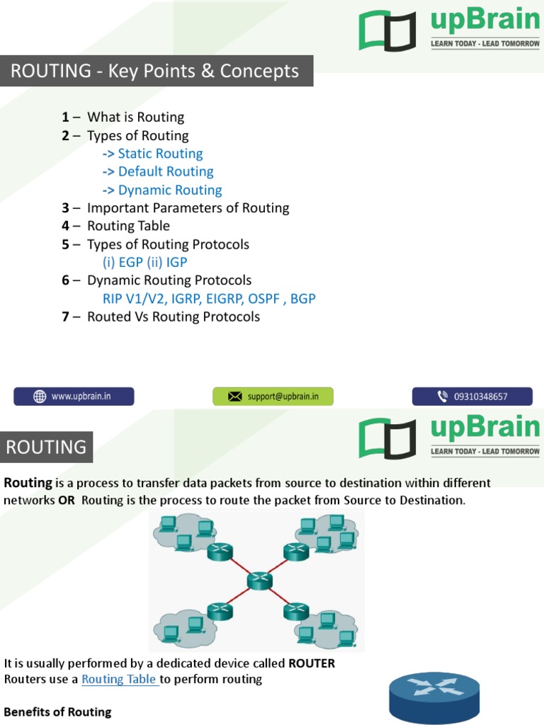 Static, Default, Dynamic Routing | PDF | Routing | Router (Computing)