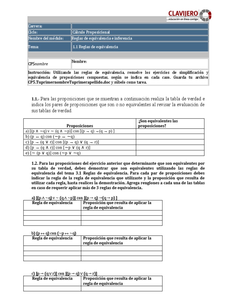 CP5 | PDF | Proposición | Verdad