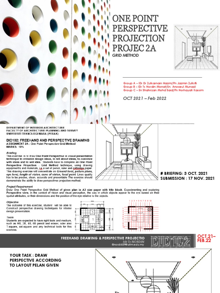 One Point Perspective Projection Project 2a Handson Copy Student | PDF ...