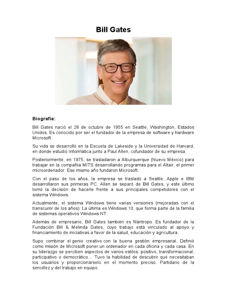 Bill Gates | PDF | Microsoft | Apple Inc.