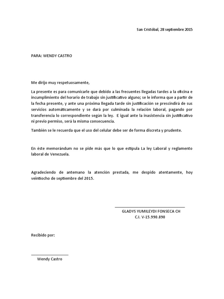 Memorandum Laboral | PDF