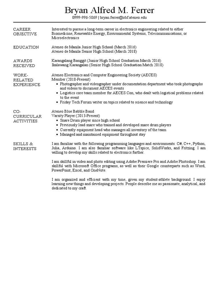 Sample Resume | PDF