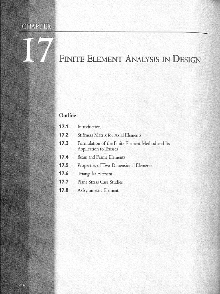 A1. Book 1. Chapter 17. Finite Element Analysis in Design | PDF
