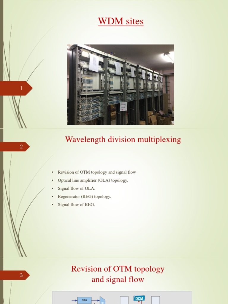OLA and REG Signal Flow Overview | PDF | Wavelength Division ...