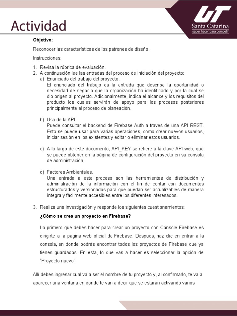 Características y Creación de Proyectos en Firebase | PDF | Computación en la nube | Ingeniería ...