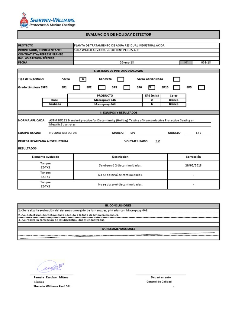 Sw-001-18-Reporte de Holiday | PDF | Materiales