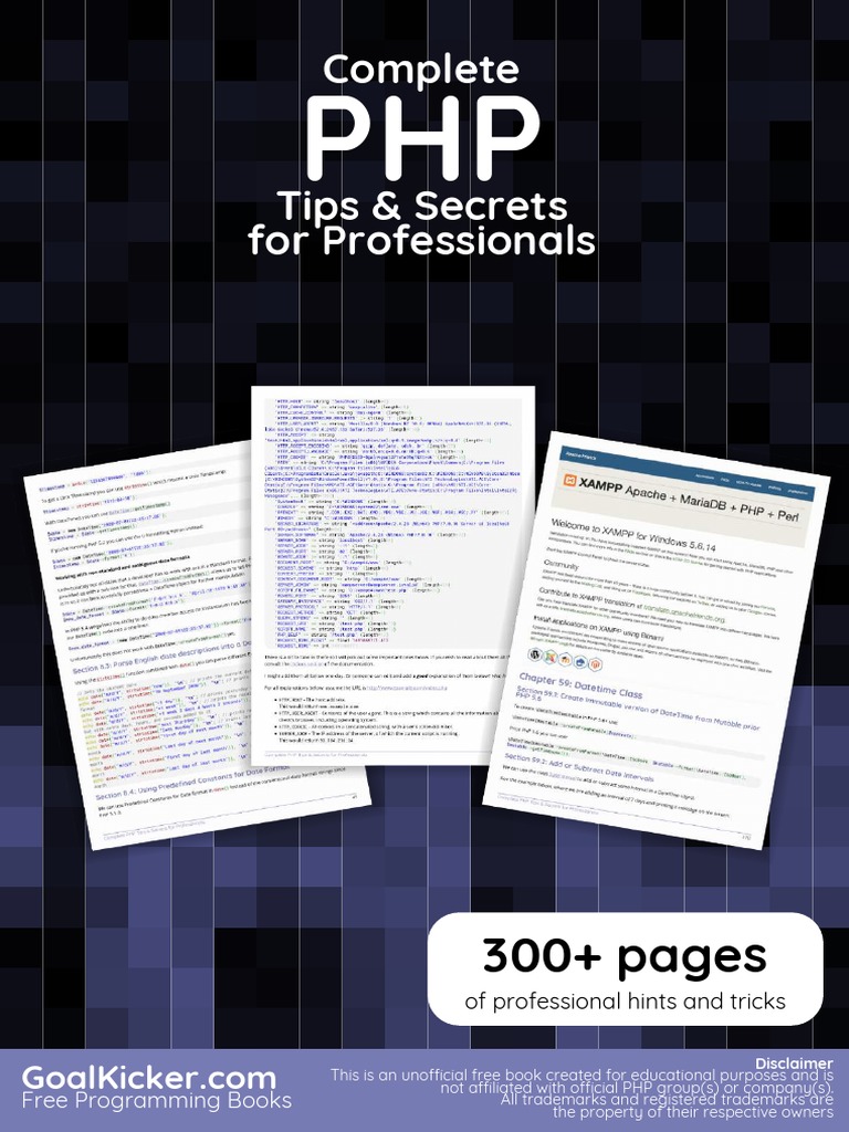 Complete PHP Secrets & Tips For Professionals | PDF | Php | Class (Computer Programming)